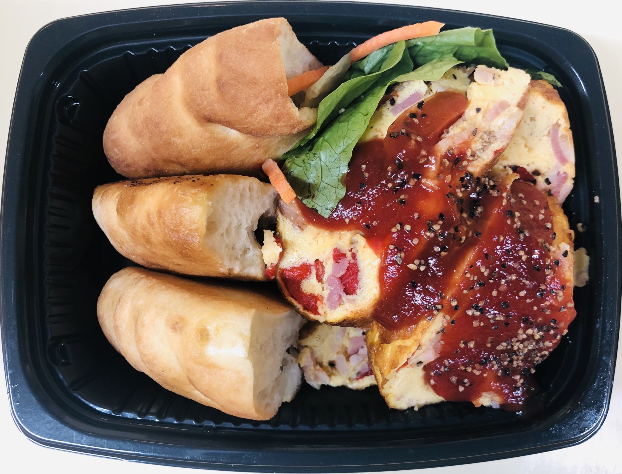 Bacon Bell pepper omelette | Luca Deli Organic Bento & Catering